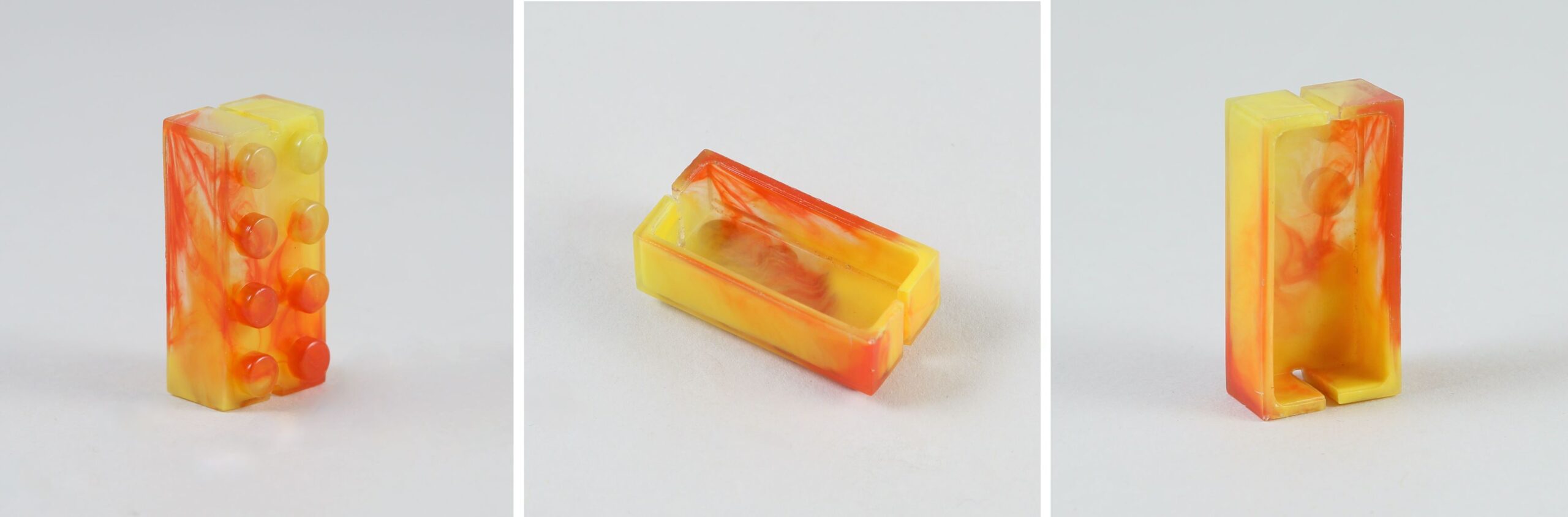 Hollow Slotted Marbled LEGO Brick – The Brick Archive